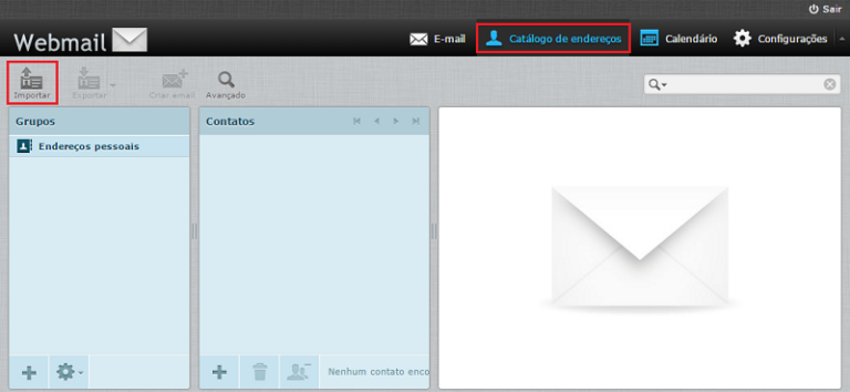 Como importar contatos para o Webmail? – Central Server