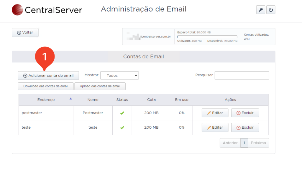 Como criar uma conta de e-mail? – CentralServer